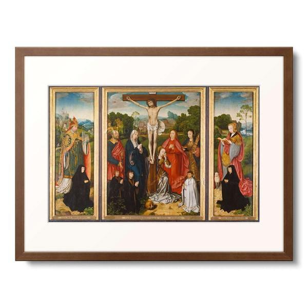 Artist:  Bruyn d.A., Bartholomaus,1493-1555 Imagetitle:  Flugelaltar. Christus am Kreuz mit Maria und vier Heiligen sowi...