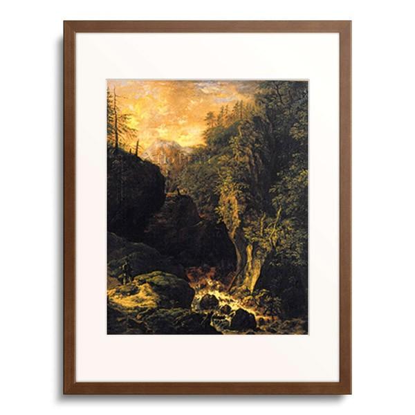 作家名:ヨハン・ヤーコプ・ドーナーArtist:Dorner d.J., Johann Jakob 1775-1852 Imagetitle:Felsschlucht mit Jager. 1822. Dimensions:84 x 70 ...