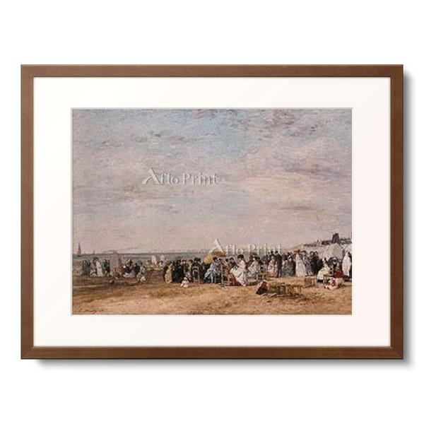 作家名:ウジェーヌ・ブーダン印象派Artist:Boudin, Eugene,1824-1898 Imagetitle:Strandleben in Trouville. 1867.