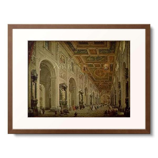 Artist:  Pannini, Giovanni Paolo,1691/92-1765 Imagetitle:  Innenansicht der Kirche San Giovanni in Laterano in Rom. Loca...