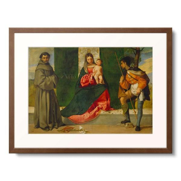 Artist:  Giorgione (G.da Castelfranco),1478-1510 Imagetitle:  Die Jungfrau mit dem Kind zwischen den hll. Rochus und Ant...