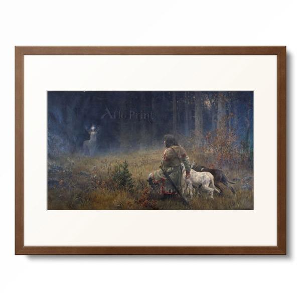 所蔵: バイエルン州立絵画コレクションArtist: Rauber, Wilhelm Carl,1849-1926 Imagetitle: Vision of St. Hubert. 1892. Dimensions: 205 x 355 ...