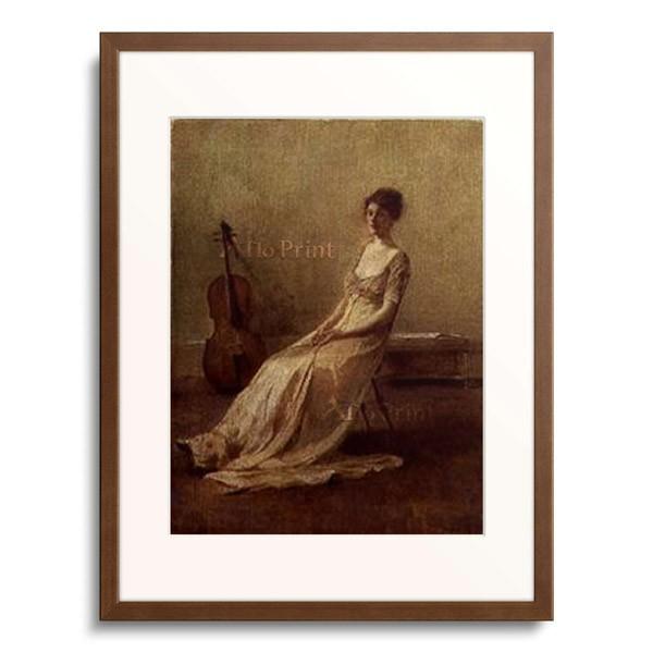 Artist:  Dewing, Thomas Wilmer,1851-1938 Imagetitle:  La Musicienne. Dimensions:  61,5 x 46 cm Location:  Paris, Musee d...