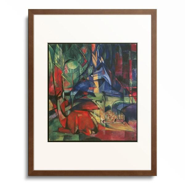 作家名： フランツ・マルク ( 1880年 - 1916年 ) 国籍： ドイツ ジャンル ： ドイツ表現主義Artist: Marc, Franz,1880-1916 Imagetitle: Rehe im Walde II. 1914. ...