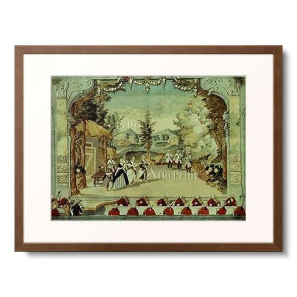 Artist:  Anonymous,Ende 18.Jhdt Imagetitle:  Opera performance at the Schlostheater Esterhaza with Joseph Haydn at the p...