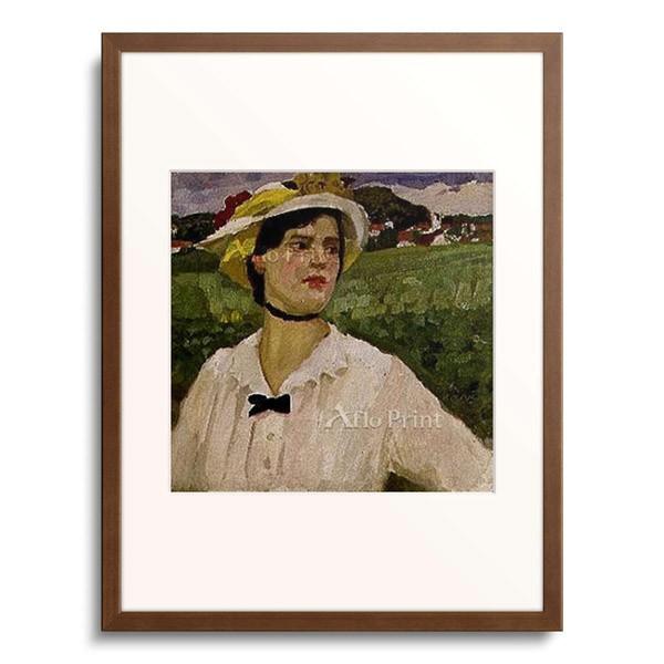 所蔵: バイエルン州立絵画コレクションArtist:  Eichler, Reinhold Max,1872-1947 Imagetitle:  Lady with a hat. 1914 Dimensions:  60 x 60 cm L...