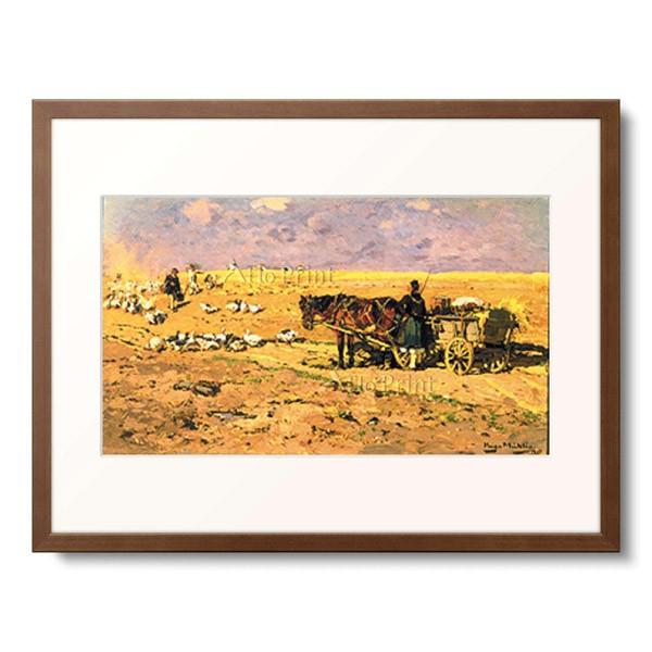 Artist:  Muhlig, Hugo,1854-1929 Imagetitle:  Ganseherde in Hessen. Dimensions:  17 x 29 cm Medium:  Oil/Wood Location:  ...