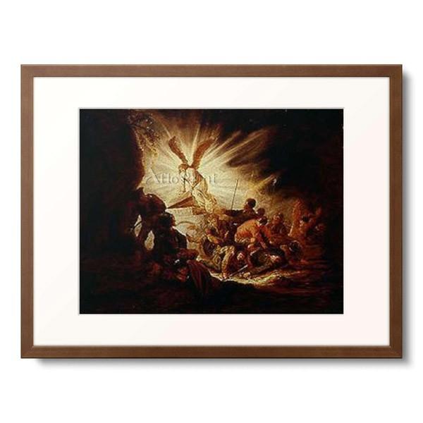 Artist:  Cuyp, Benjamin Gerritsz,1612-1652 Imagetitle:  Resurrection of Jesus (Angel opening the tomb). About 1640. Dime...
