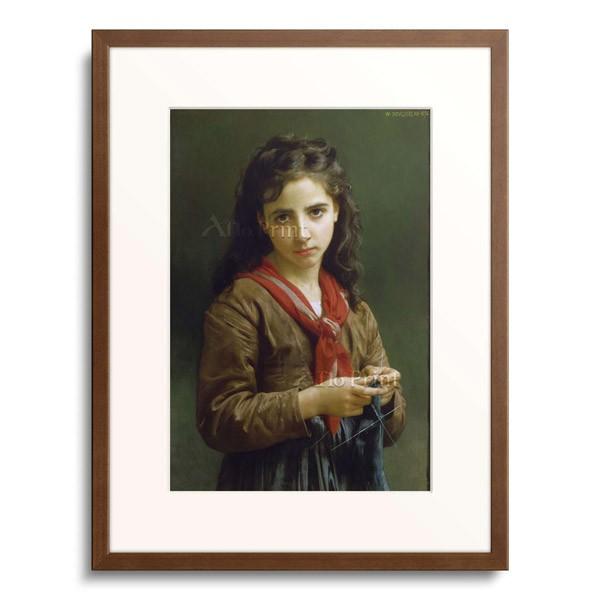 Artist:  Bouguereau, William Adolphe,1825-1905 Imagetitle:  Young Girl knitting. 1874. Dimensions:  69,2 x 47,6 cm Locat...