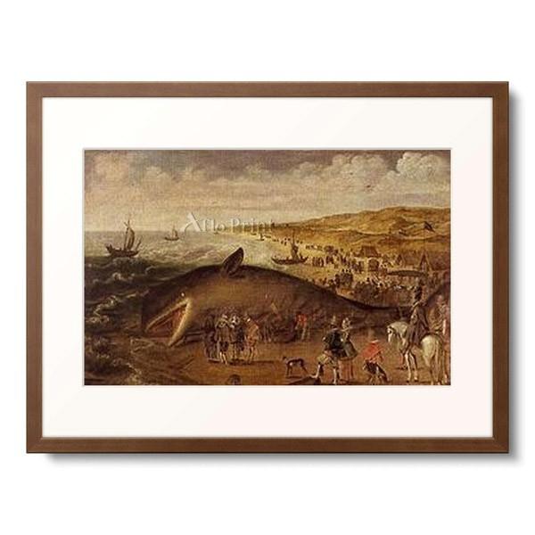 Artist:  Velde, Esaias van de,um 1590/91-1630 Imagetitle:  Ein Wal, 1617 zwischen Scheveningen und Katwijk gestrandet. D...