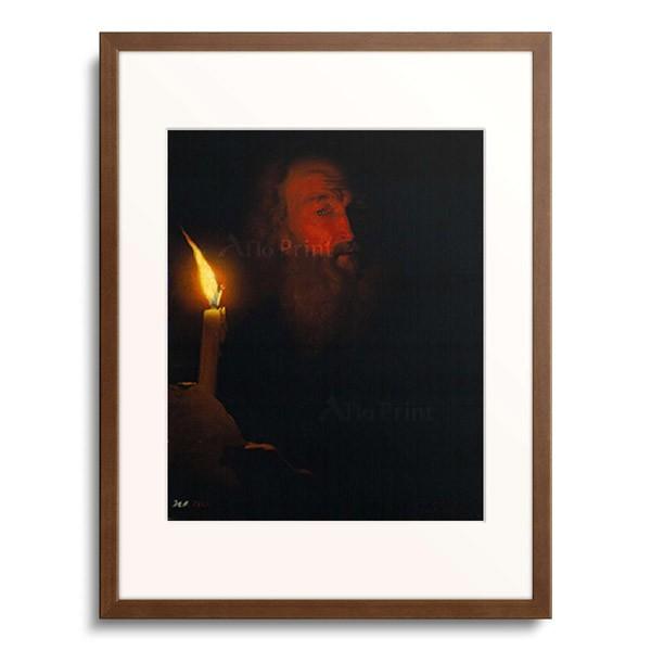 Artist:  Schalcken, Godfried,1643-1706 Imagetitle:  Bildnis eines bartigen Mannes im Kerzenschein. Location:  Madrid, Mu...