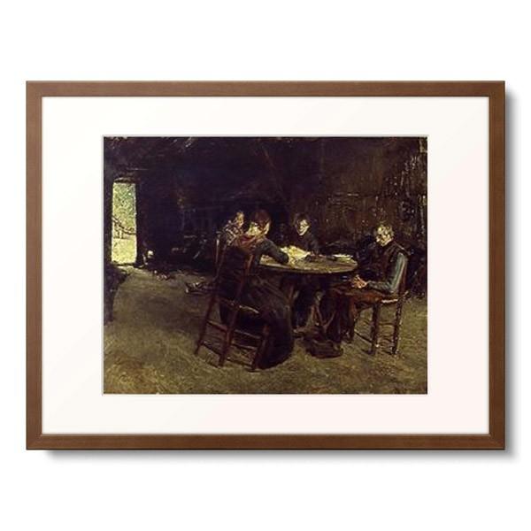 作家名:マックス・リーバーマン (1847-1935年)国籍:ドイツ  ジャンル:印象派 Artist: Liebermann, Max,1847-1935 Imagetitle:East Frisian peasants saying g...