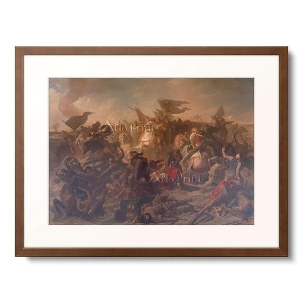 Artist:  Schnorr von Carolsfeld, Julius,1794-1872 Imagetitle:  Rudolf of Habsburg prevailing over Ottokar II. (Battle on...
