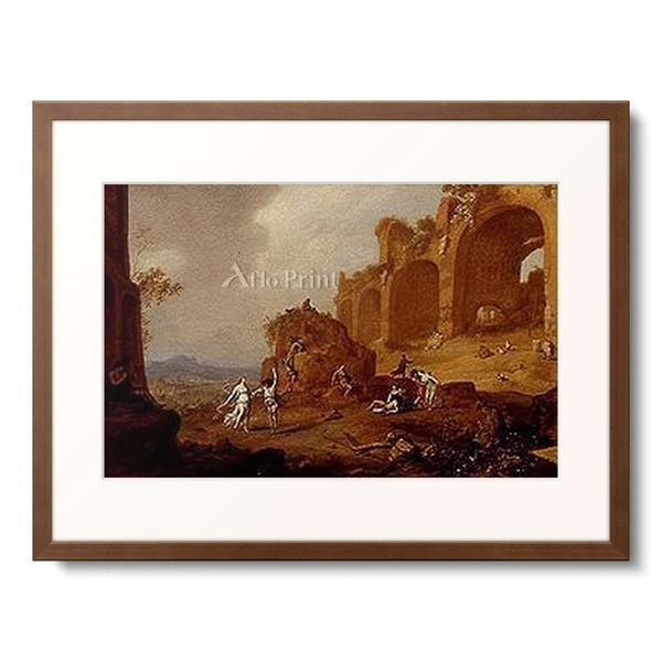 所蔵: バイエルン州立絵画コレクションArtist:  Breenbergh, Bartholomeus,1598-1657 Imagetitle:  Ruinenlandschaft mit tanzendem Faun. 1638. L...