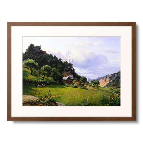 所蔵: バイエルン州立絵画コレクションArtist:  Gille, Christian Friedrich,1805-1899 Imagetitle:  Landschaft in der Sachsischen Schweiz. Dim...