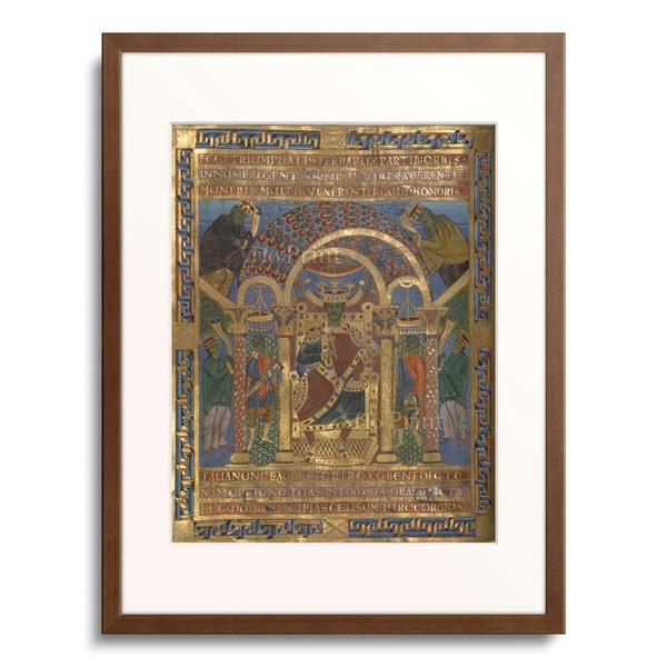 Artist:  Handschrift Imagetitle:  Sakramentar Heinrichs II. (1002-1014). Kaiser Heinrich II. auf dem Thron.
