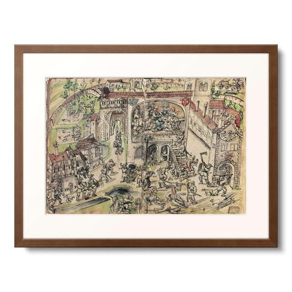 Artist:  Handschrift Imagetitle:  The despoilment of the Abbey Weissenau. Pen and ink drawing of Jakob Murner, 1525. Med...