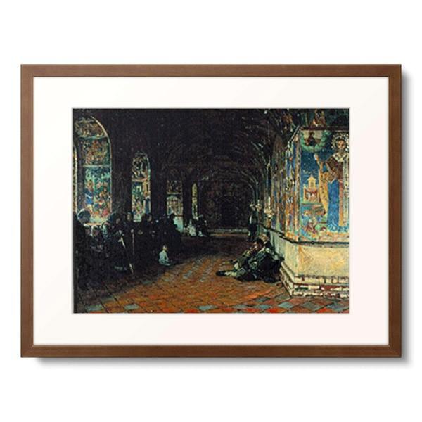 所蔵: トレチャコフ美術館Artist:  Werestschagin, Wassili,1842-1904 Imagetitle:  Vorhalle d. Johannes-Verkundigungskirche in Toltschk...