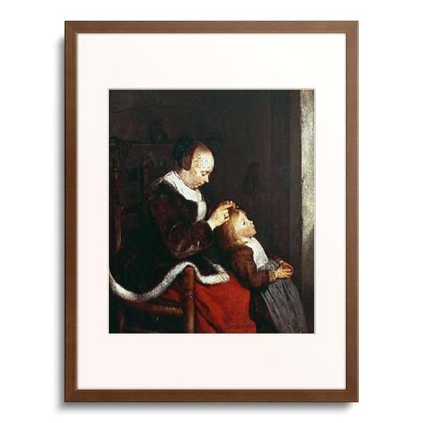 オランダの画家ジャンル: バロックArtist:  Borch, Gerard ter,1617-1681 Imagetitle:  A mother combing the hair of her child, known as 'Hun...