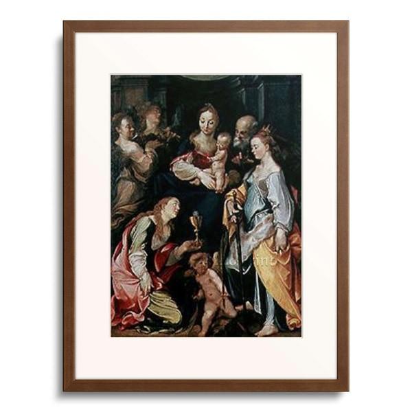 Artist:  Heintz d.A., Joseph,1564-1609 Imagetitle:  Holy Family with Angels, as well as the Saints Barbara and Catherine...