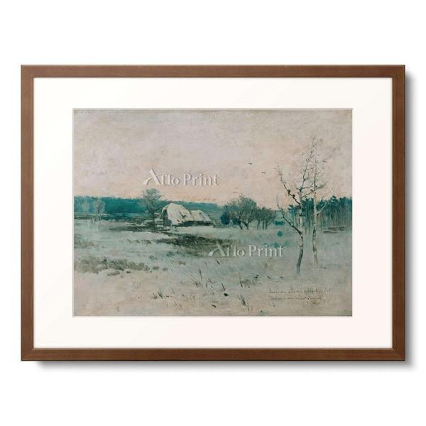 Artist:  Slavicek, Antonin,1870-1910 Imagetitle:  Wintermorgen. Dimensions:  32,5 x 45 cm Location:  Prag, National (Nar...