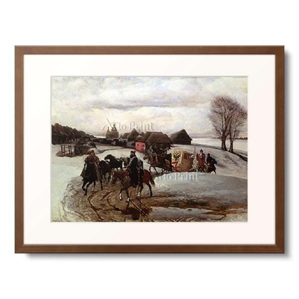 Artist:  Schwarz, Wjatscheslaw Grigor,1838-1869 Imagetitle:  Die Wallfahrt des Zaren im Fruhjahr, in der Zeit des Alekse...