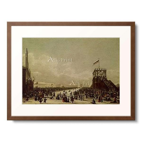 Artist:  Beggrow, Karl Petrowitsch,1799-1875 Imagetitle:  Wintervergnugen auf der Zarizyn-Wiese um 1820. Lithochromie na...