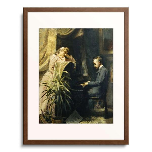 Artist:  Sparre, Emma,1851-1913 Imagetitle:  At the piano (Verner von Heidenstam?). 1891 Dimensions:  146,5 x 114,5 cm L...