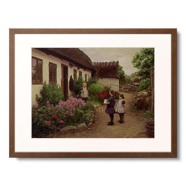 Artist:  Brendekilde, Hans Andersen,1857-1942 Imagetitle:  Kommst du raus zum Spielen?. Dimensions:  50 x 70,5 cm Locati...