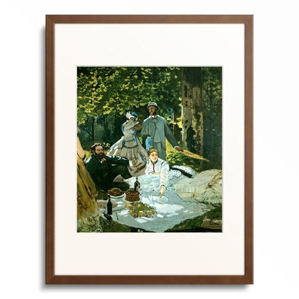 フランスの画家ジャンル： 印象派 Artist: Monet, Claude,1840-1926 Imagetitle: Le Dejeuner sur l'herbe a Chailly (mit den Malern Courbet u...