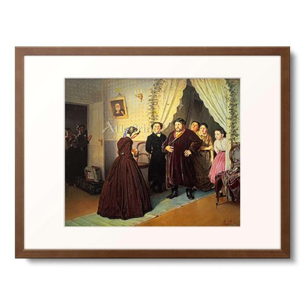 Artist:  Petrow, Nikolai Petrowitsch,1834-1876 Imagetitle:  Ankunft der Gouvernante im Hause des russischen Groskaufmann...