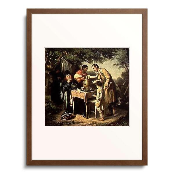 作家名:ワシーリー・ペローフArtist: Perov, Vasily,1833-1882 国籍:ロシアImagetitle:Ein Tee-Ausschank in Mytistschi. 所蔵:Moscow, Tretyakov Gal...