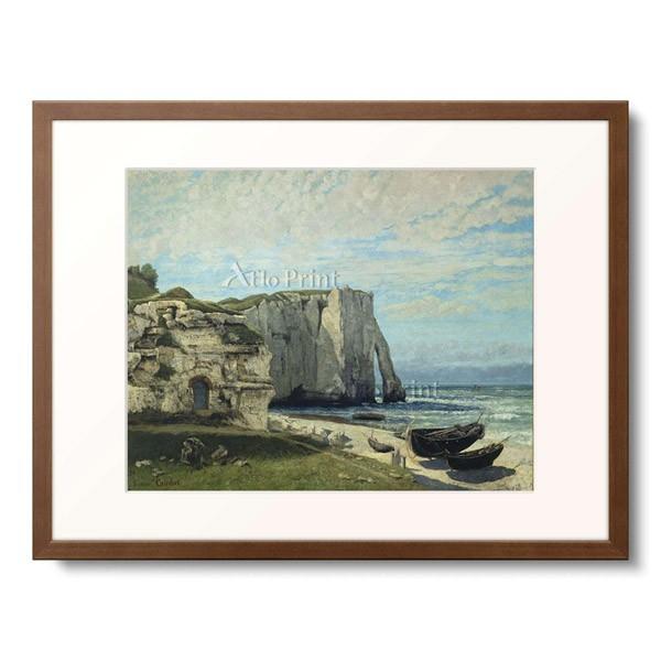 作家名： ギュスターヴ・クールベ  (1819年 - 1877年)国籍： フランスジャンル： 写実主義 Artist:  Courbet, Gustave,1819-1877 Imagetitle:  The Cliffs at Etret...