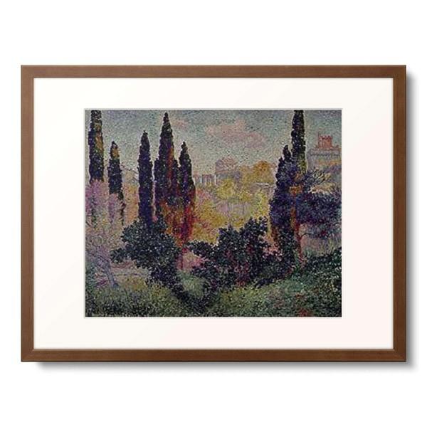 作家名： アンリ・エドモン・クロス  ( 1856年 - 1910年 ) タイトル：「Die Zypressen von Cagnes」国籍：フランス ジャンル： 印象派　新印象派 Artist:  Cross, Henri Edmond,...