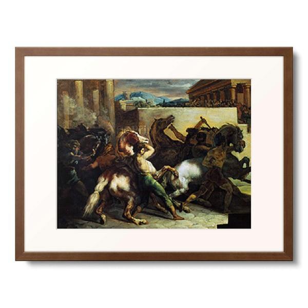 所蔵：ルーヴル美術館Artist:  Gericault, Theodore,1791-1824 Imagetitle:  Wilde Pferde bei einem Rennen in Rom. 1817. Dimensions:  4...