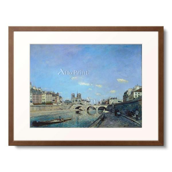 Artist:  Jongkind, Johan Barthold,1819-1891 Imagetitle:  The Seine and Notre Dame in Paris. 1864 Dimensions:  42 x 56,5 ...