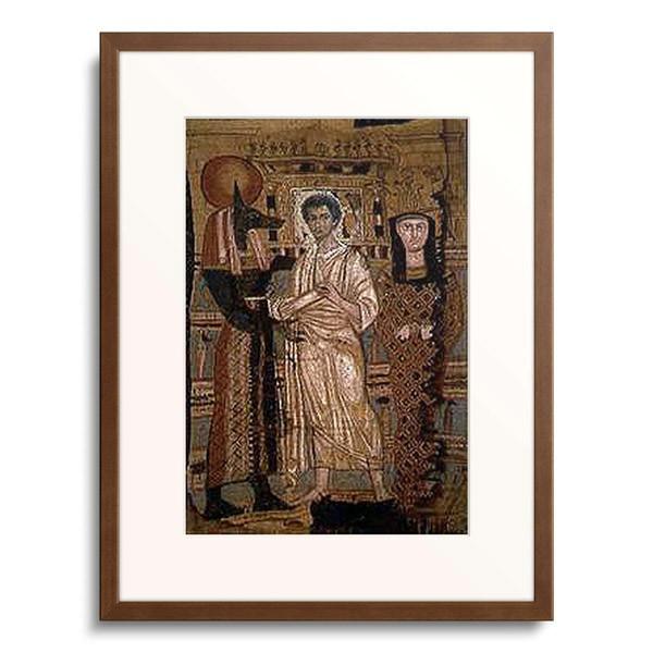 Artist:  Agyptisch,3.Jahrhundert n.Chr. Imagetitle:  Jungling im Totengewand. Links seine Mumie als Osiris, rechts Gott ...