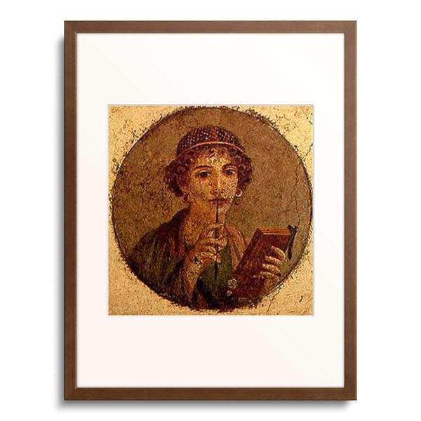 Artist:  Pompeii,1st century AD Imagetitle:  Portrait of a young girl with pen and writing tablet Dimensions:  Durchmess...