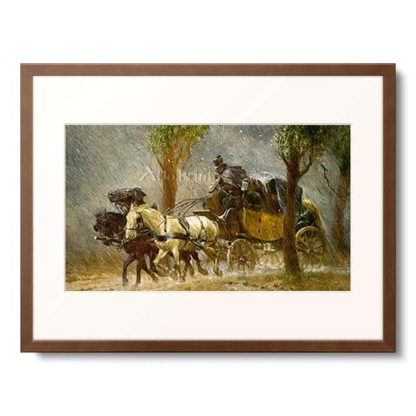 Artist:  Koch, Ludwig,1866-1934 Imagetitle:  Postkutsche im Regen. 1923. Dimensions:  62 x 108 cm Location:  Wien, Wiene...