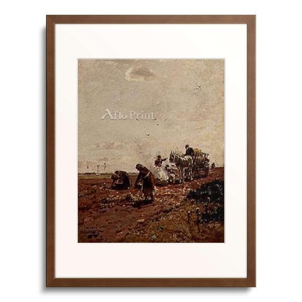 Artist:  Muhlig, Hugo,1854-1929 Imagetitle:  Kartoffellese. Dimensions:  23,9 x 17,9 cm Medium:  Oil/Wood Location:  Pri...