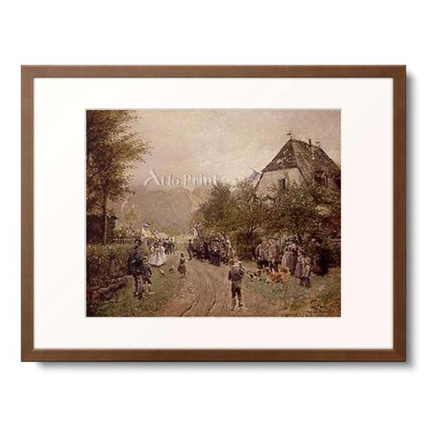 Artist:  Piltz, Otto,1847-1910 Imagetitle:  Fahnenweihe in Oberbayern Dimensions:  71,5 x 94 cm Location:  Privatbesitz