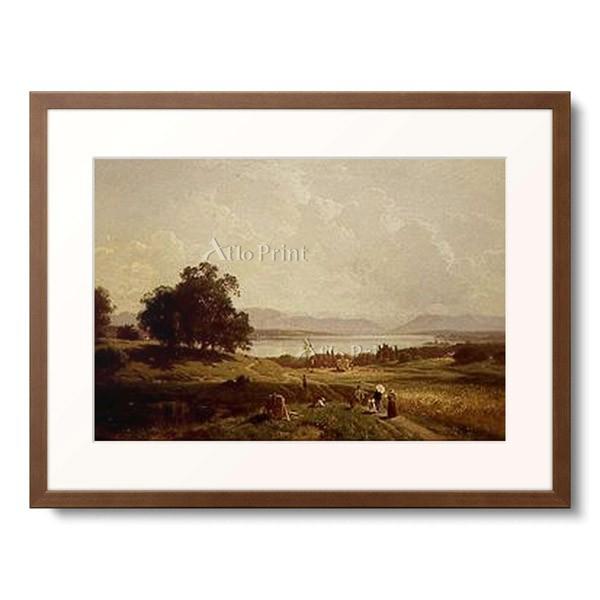 Artist:  Lier, Adolf Heinrich,1826-1882 Imagetitle:  Der Starnberger See von Pocking aus. Dimensions:  90 x 128,5 cm Loc...