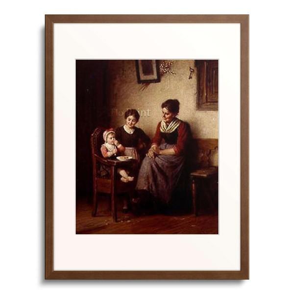 作家名:ルドルフ・エップArtist:Epp, Rudolf,1834-1910 Imagetitle:Mutter mit zwei Kindern in der Bauernstube. Dimensions:80 x 65 cm 所蔵...