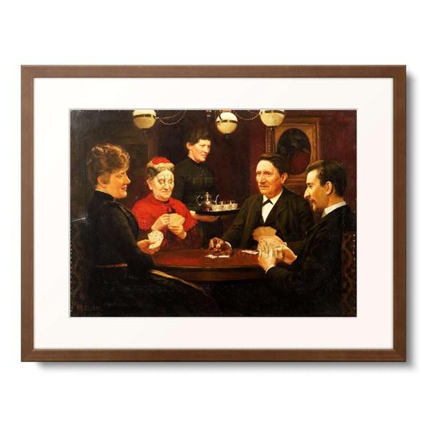 Artist:  Engelstedt, Malthe Odin,1852-1930 Imagetitle:  The Game Of Bridge. 1891 Dimensions:  56,2 x 76,8 cm Location:  ...