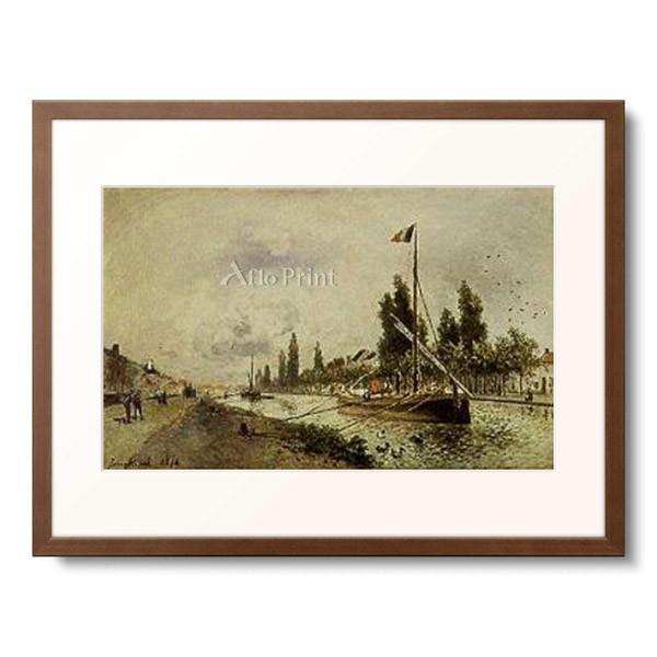 Artist:  Jongkind, Johan Barthold,1819-1891 Imagetitle:  Auf einem Kanal bei Paris. 1870. Location:  Christie's Images Ltd