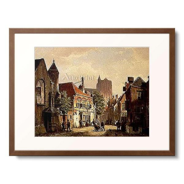 Artist:  Koekkoek, Willem,1839-1895 Imagetitle:  Strassen-Szene in Rotterdam mit der St.Laurens-Kirche. Dimensions:  53,...
