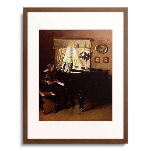 Artist:  Kornerup, Valdemar Vincent,1865-1924 Imagetitle:  Die Klavierstunde. 1913. Location:  Christie's Images Ltd