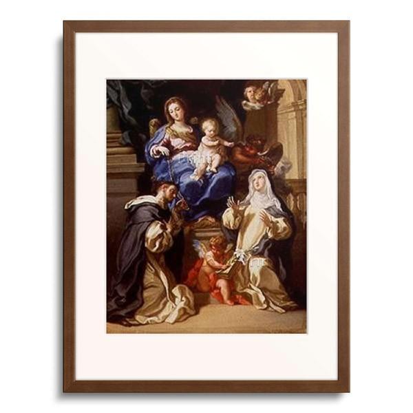 Artist:  Ricci, Filippo,1679-1764 Imagetitle:  Madonna mit Kind, den hll.Dominikus und Katharina von Siena, sowie Engeln...