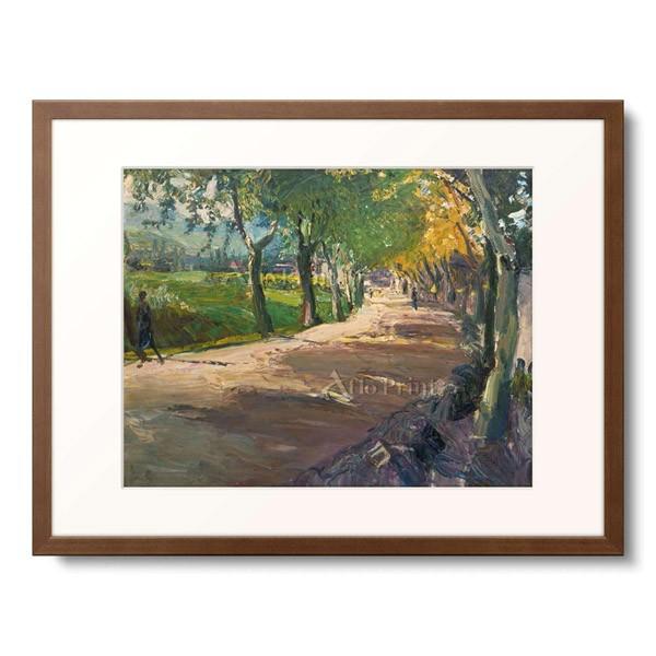 作家名:マックス・スレフォークト (1868年-1932年)国籍:ドイツ ジャンル:印象派 Artist: Slevogt, Max,1868-1932 Imagetitle:Road in Godramstein. 1909 Dimens...