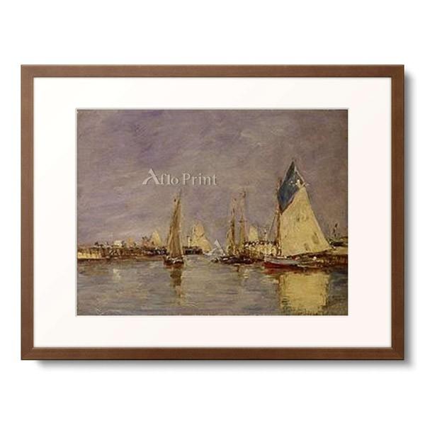 作家名:ウジェーヌ・ブーダン印象派Artist:Boudin, Eugene,1824-1898 Imagetitle:Segelboote im Hafen von Trouville.